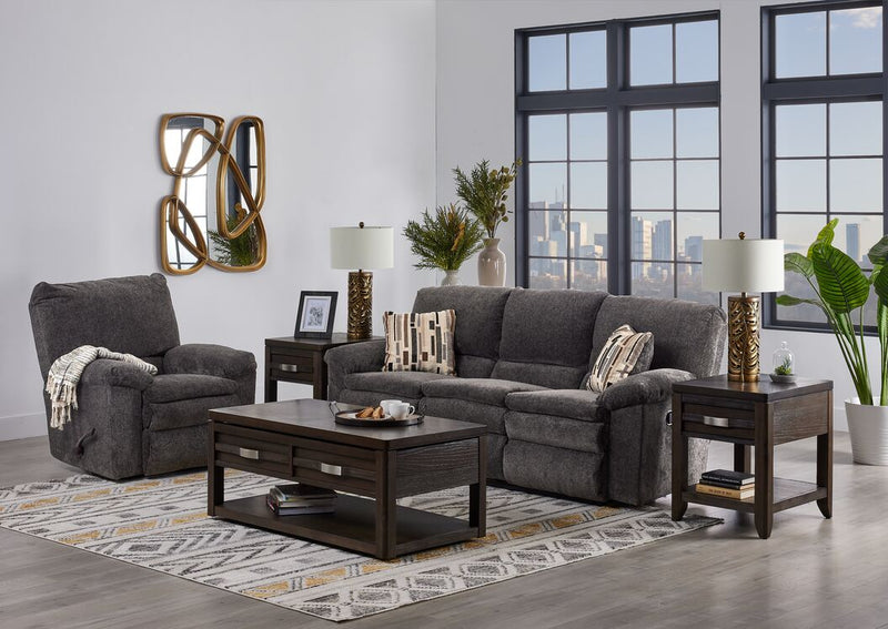 Zabi Reclining Sofa Pewter Furniture