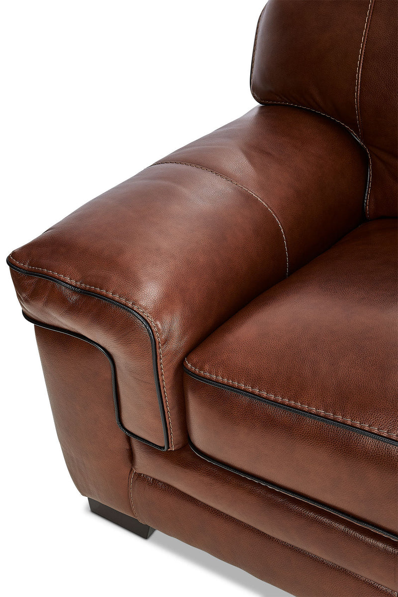 Colton Genuine Leather Sofa - Cognac | Furniture.ca
