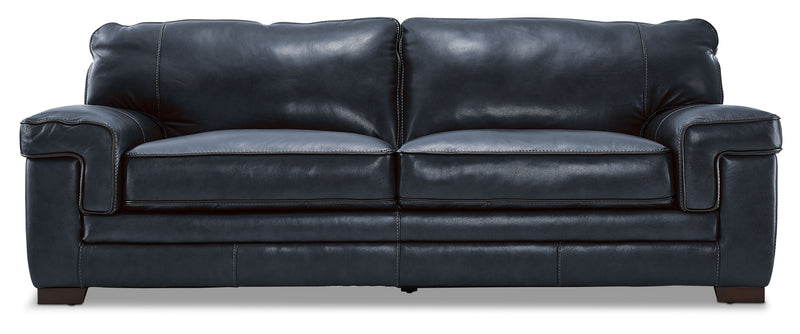 Colton Genuine Leather Sofa - Cobalt | Furniture.ca