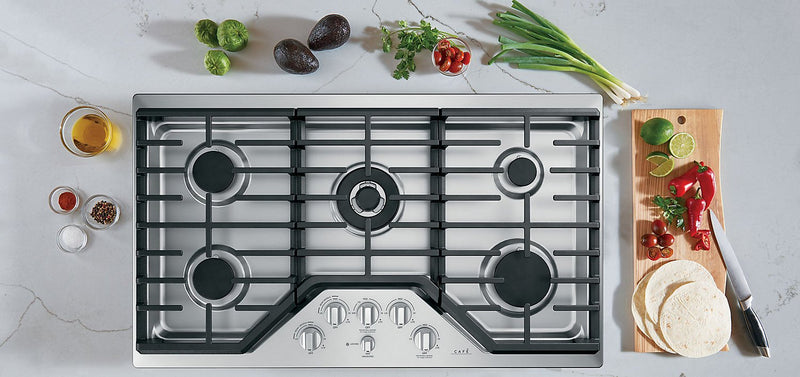 Café 36" Built-In 5-Burner Gas Cooktop - CGP95362MS1 | Furniture.ca