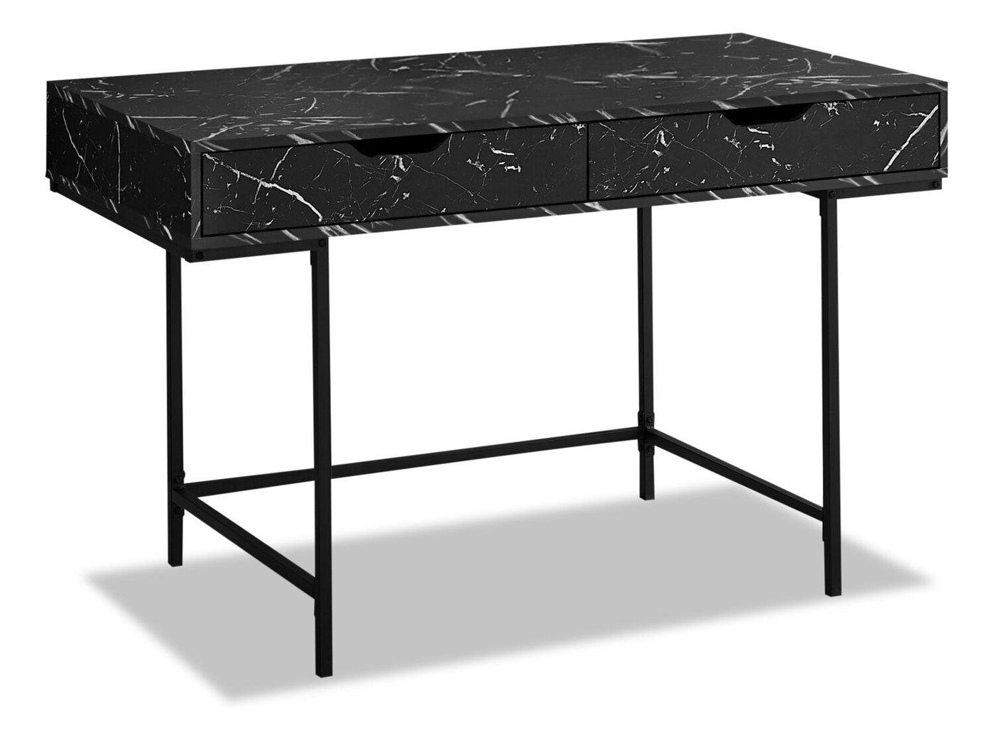 Gary Desk Black Marble Look Furniture