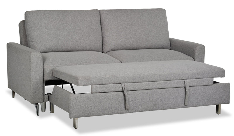 Linwood Linen-Look Fabric Sleeper Sofa - Solis Grey | Furniture.ca